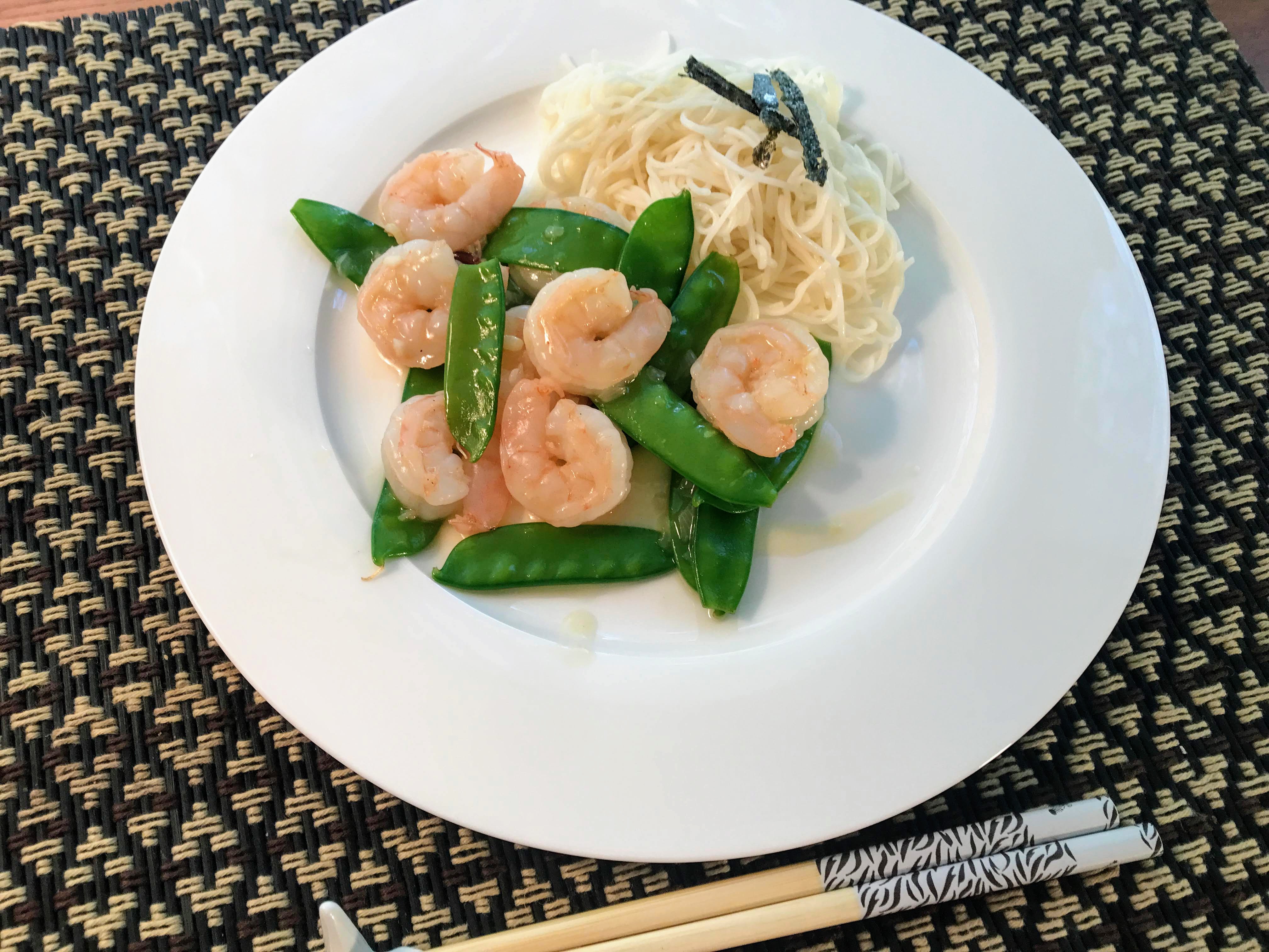 Shrimp with Snow Peas | SoyBasil