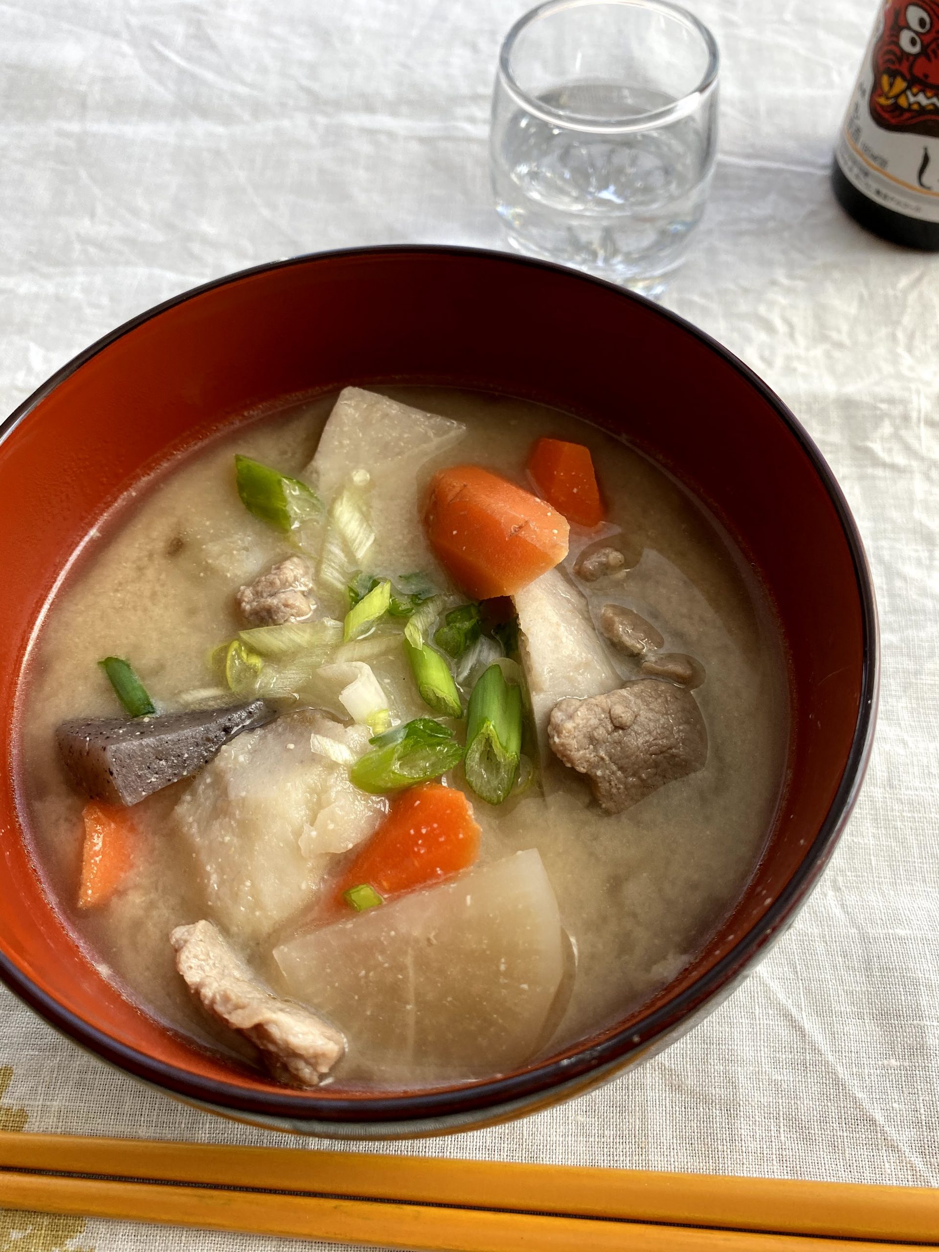 Pork Miso Soup - Tonjiru | SoyBasil